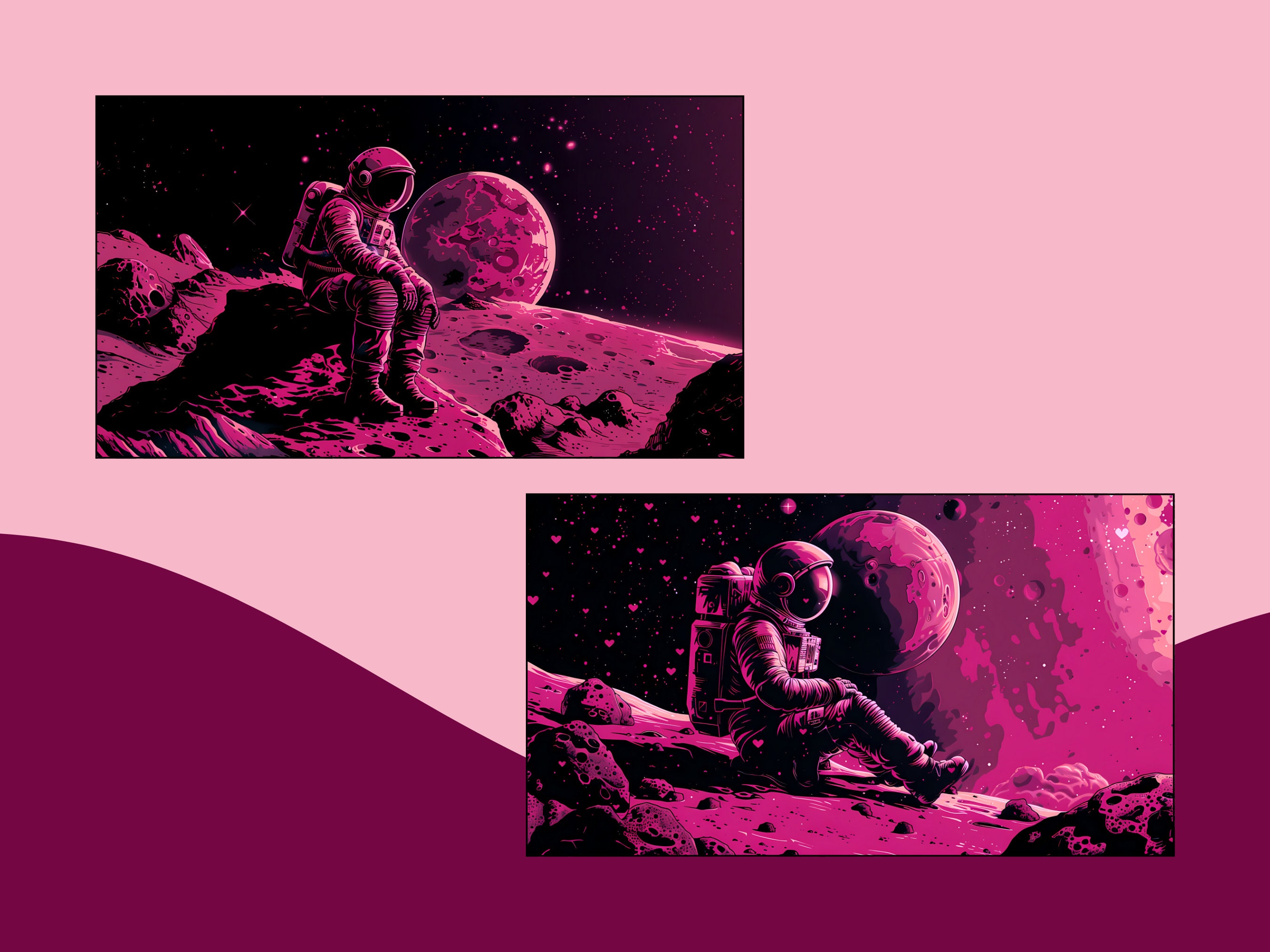 Pink Space Wallpaper Galaxy Wallpaper Night Sky Desktop Wallpaper Pink ...