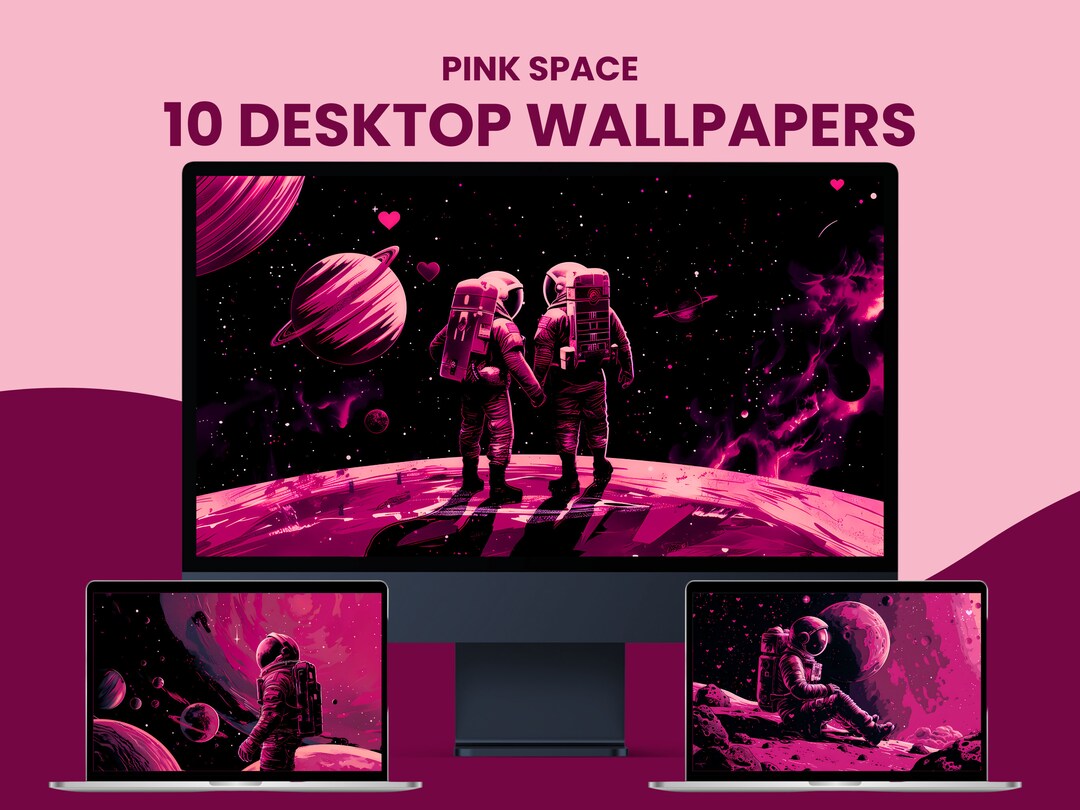 Pink Space Wallpaper Galaxy Wallpaper Night Sky Desktop Wallpaper Pink Desktop Wallpaper Moon