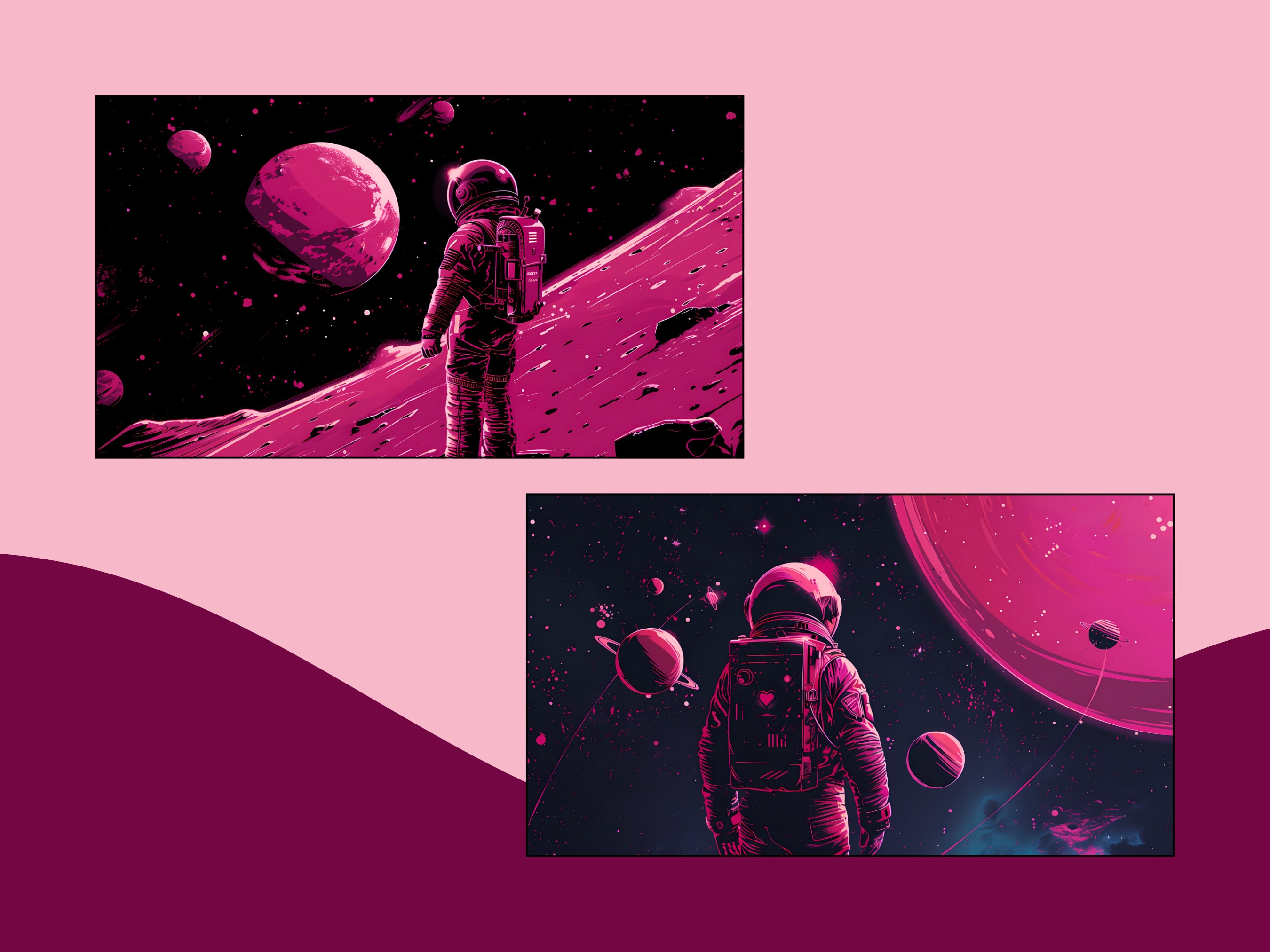 Pink Space Wallpaper Galaxy Wallpaper Night Sky Desktop Wallpaper Pink ...