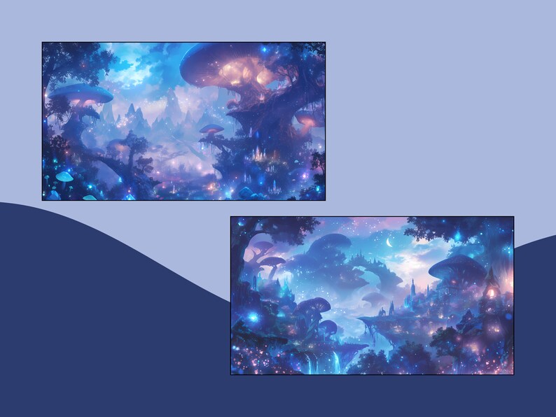 Blue Wallpaper Purple Lofi Desktop Wallpaper Aesthetic Blue Lofi ...