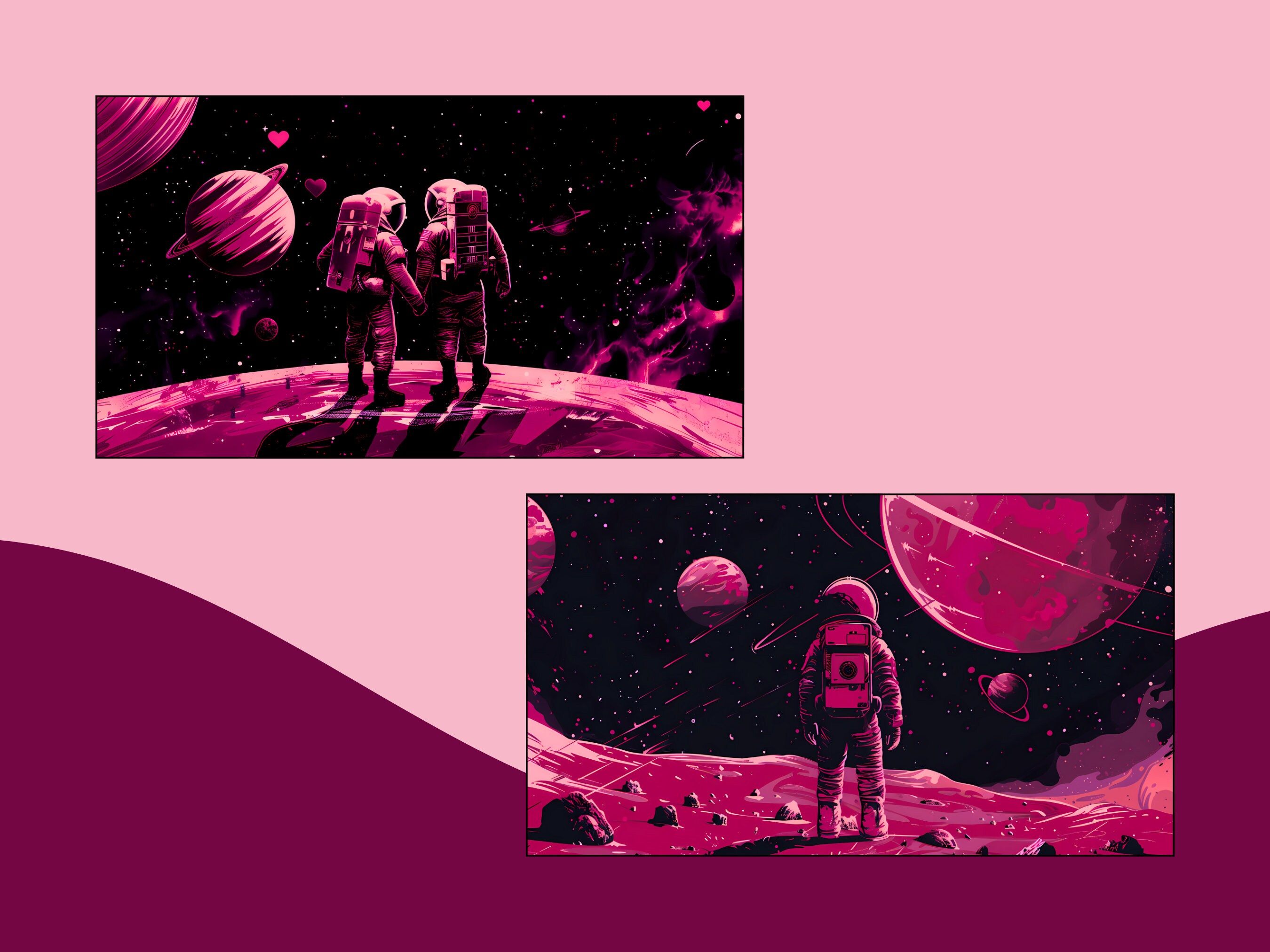 Pink Space Wallpaper Galaxy Wallpaper Night Sky Desktop Wallpaper Pink ...