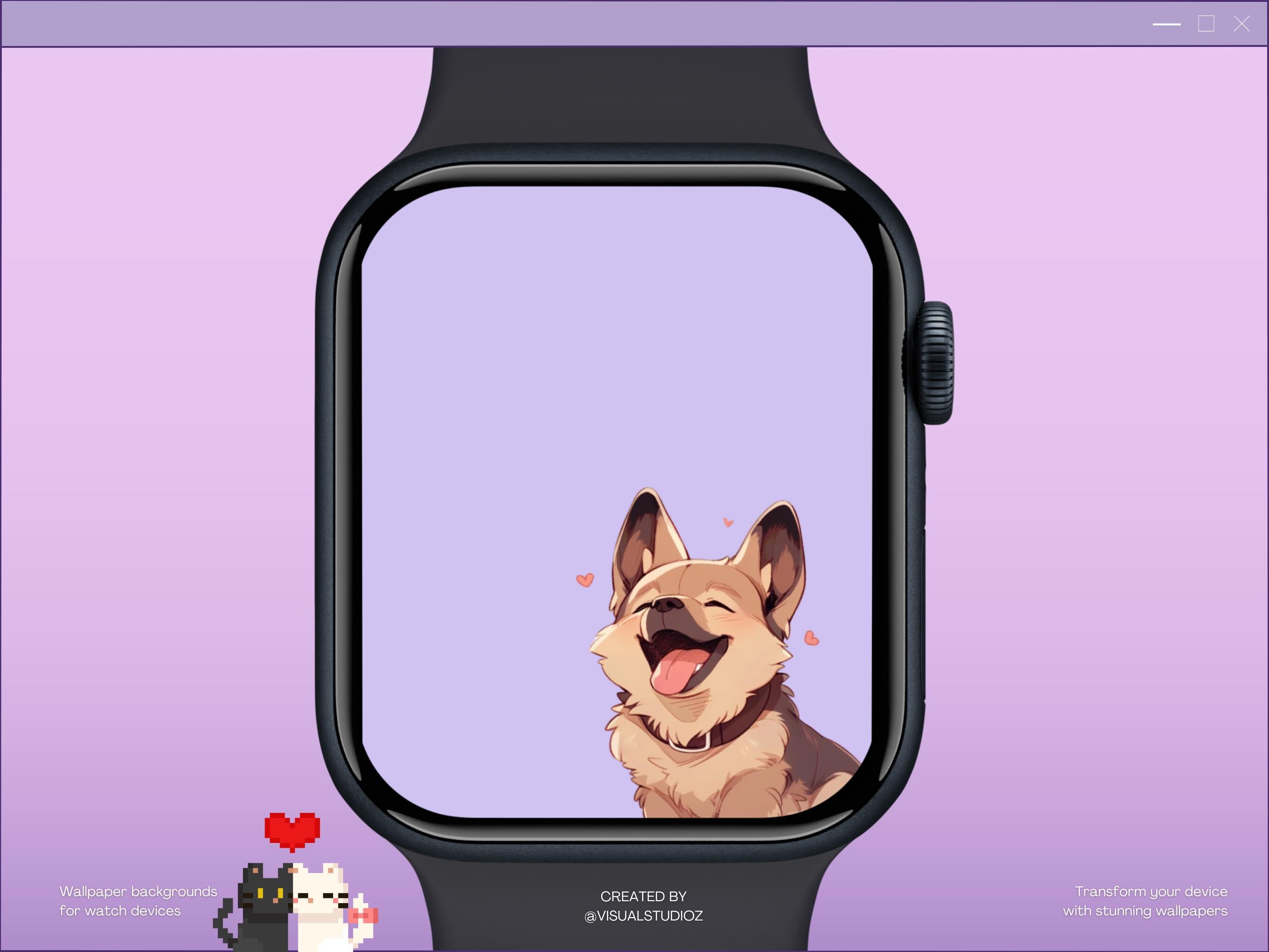 Cute Watch Face Wallpaper Dog Wallpaper for Apple Watch Kawaii ...