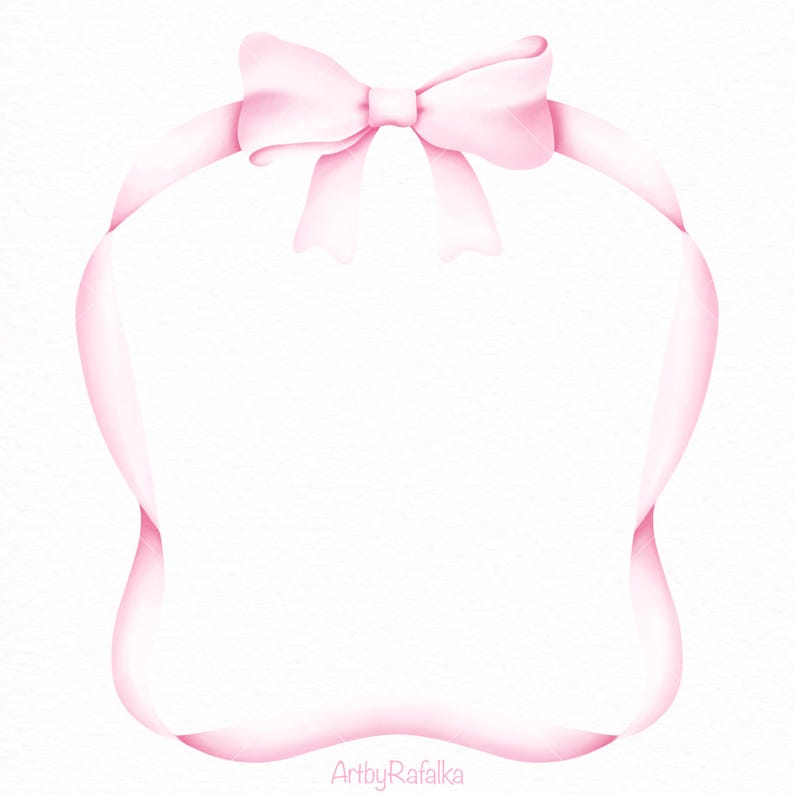 Pink Coquette Ribbon Png Clipart,pink Border Frame,love Frame Png, Hand ...