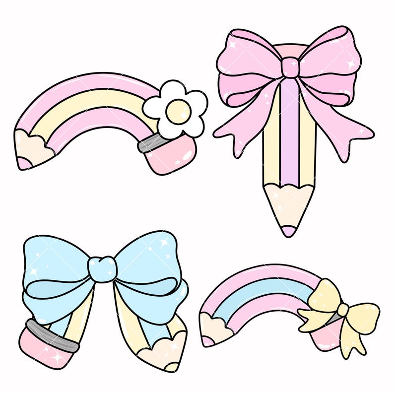 Pastel School Supply Clipart Set: Back to School PNG, Tumbler & Shirt ...