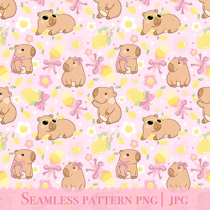 Capybara Fabric Pattern - Etsy