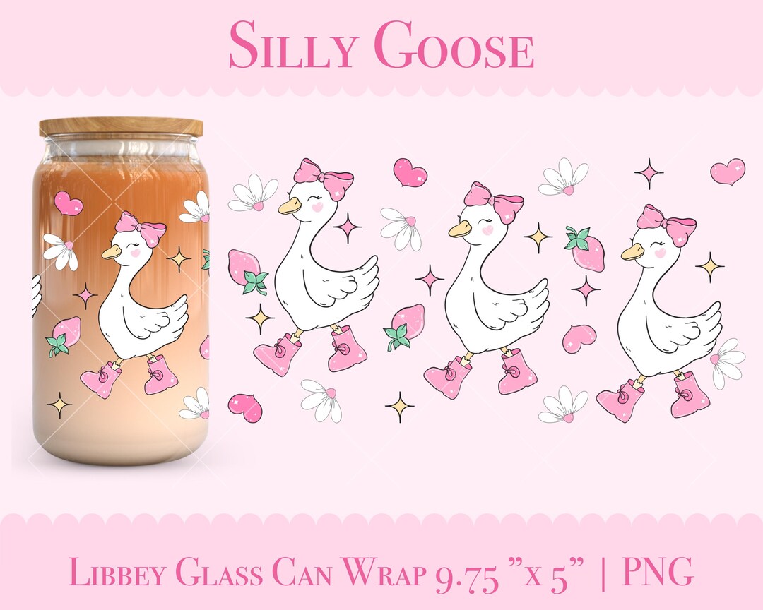 Pink Goose Libbey Glass Can Wrap, Coquette Pattern (PNG) - Etsy