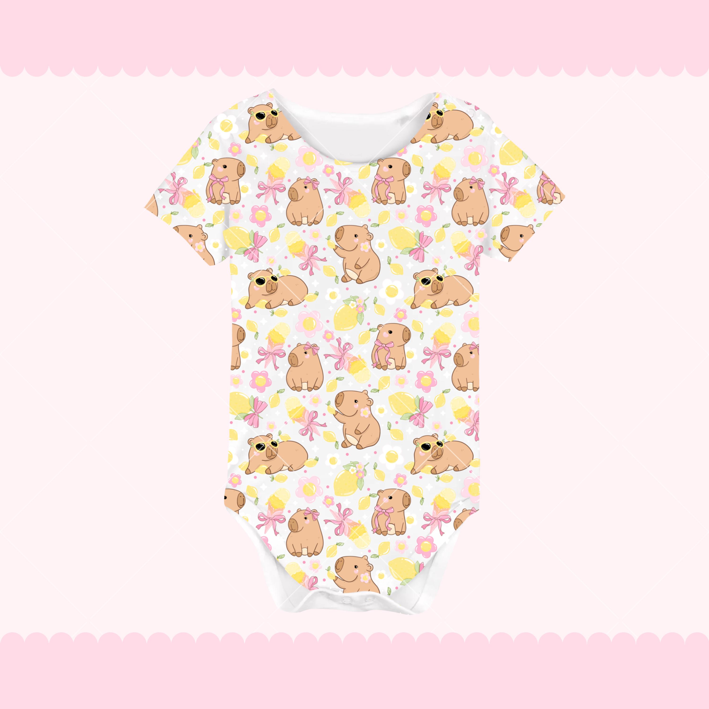 Coquette Lemon Capybara Seamless Pattern,capybara Animal Pattern ...