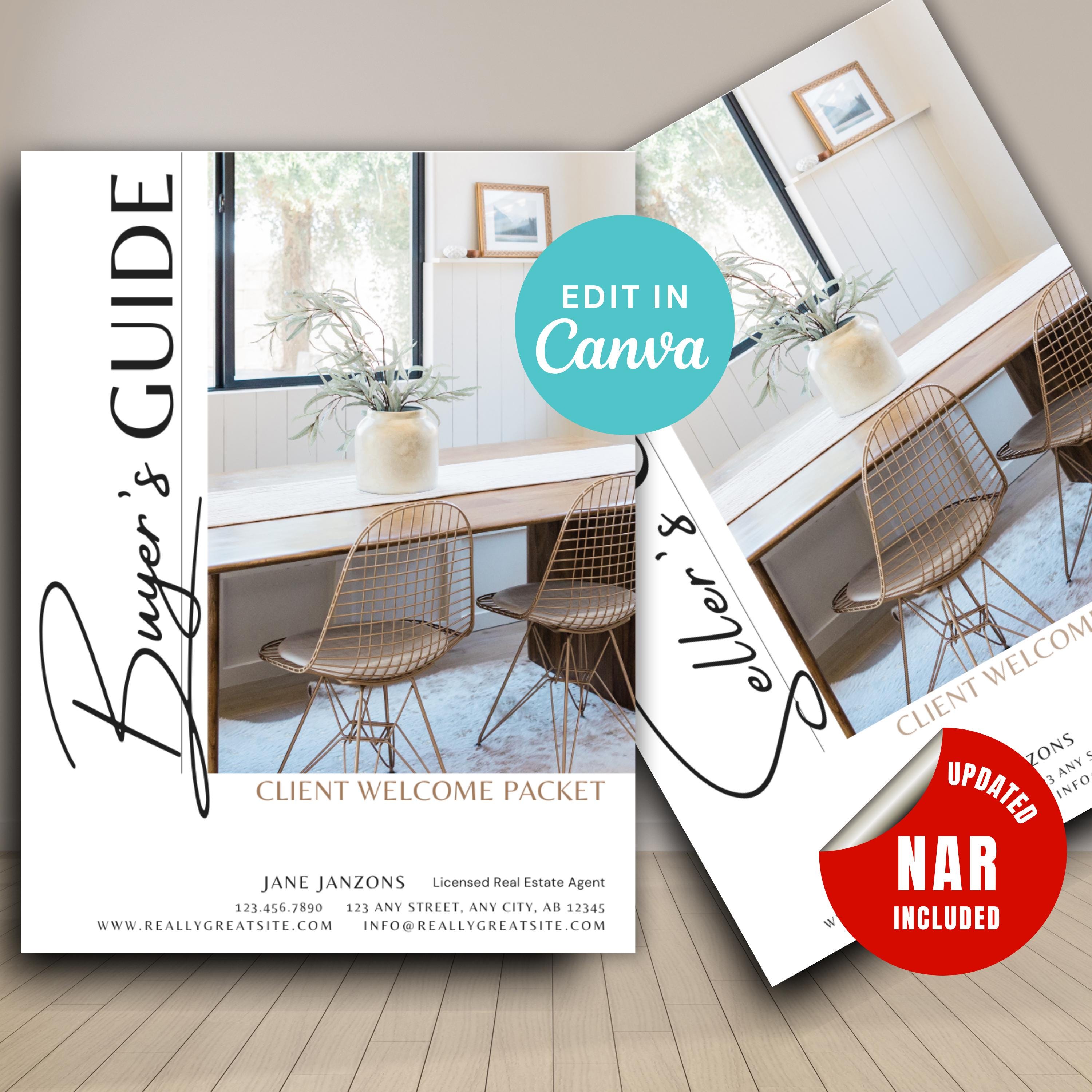 Real Estate Client Welcome Packet Home Buyer and Seller Guide, Realtor ...