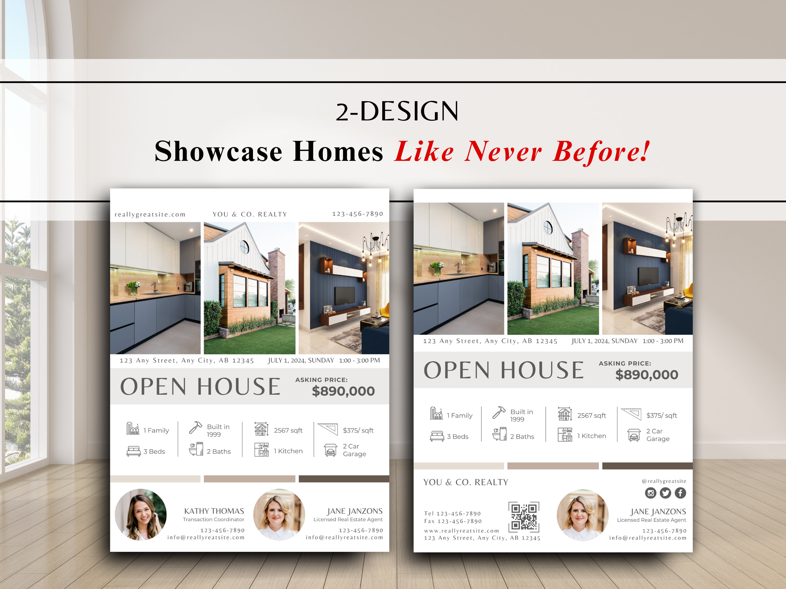 Open House Flyer Template, Modern Open House Flyer, Real Estate Flyer ...