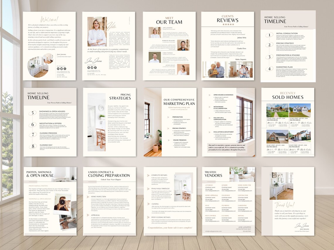 Real Estate Client Welcome Packet Home Buyer and Seller Guide, Realtor ...