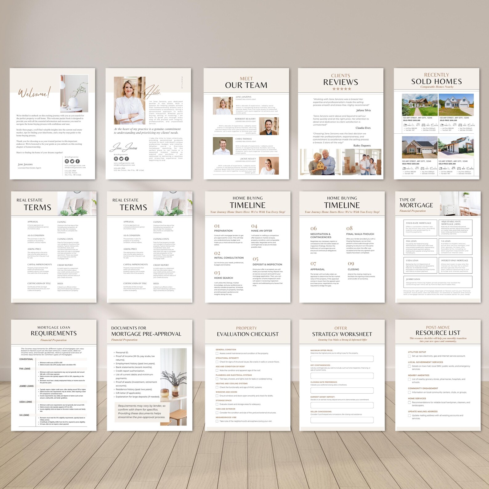 Real Estate Client Welcome Packet Home Buyer and Seller Guide, Realtor ...