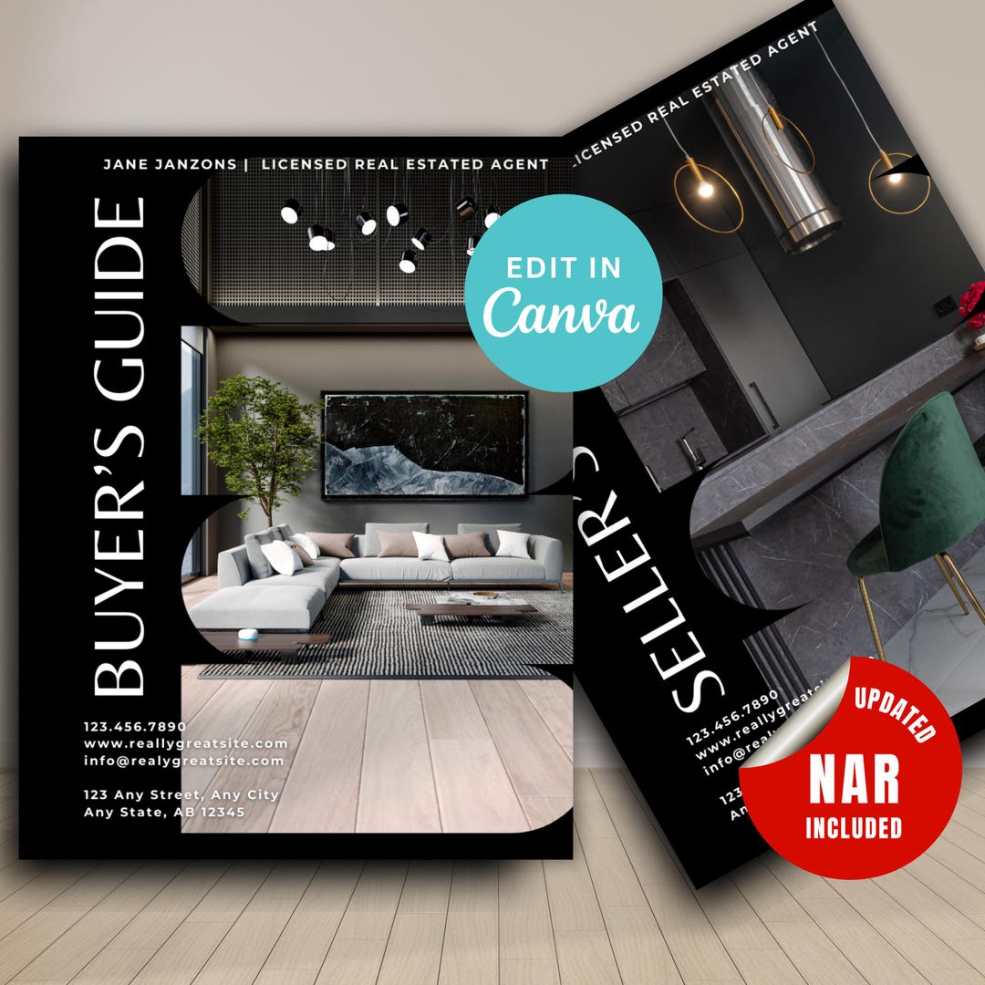 Home Buyer and Seller Guide Design Template, Realtor Buyer & Seller Kit ...