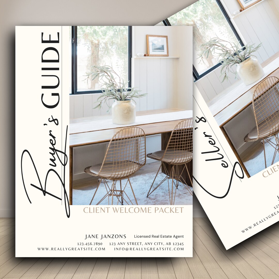Real Estate Client Welcome Packet Home Buyer and Seller Guide, Realtor ...