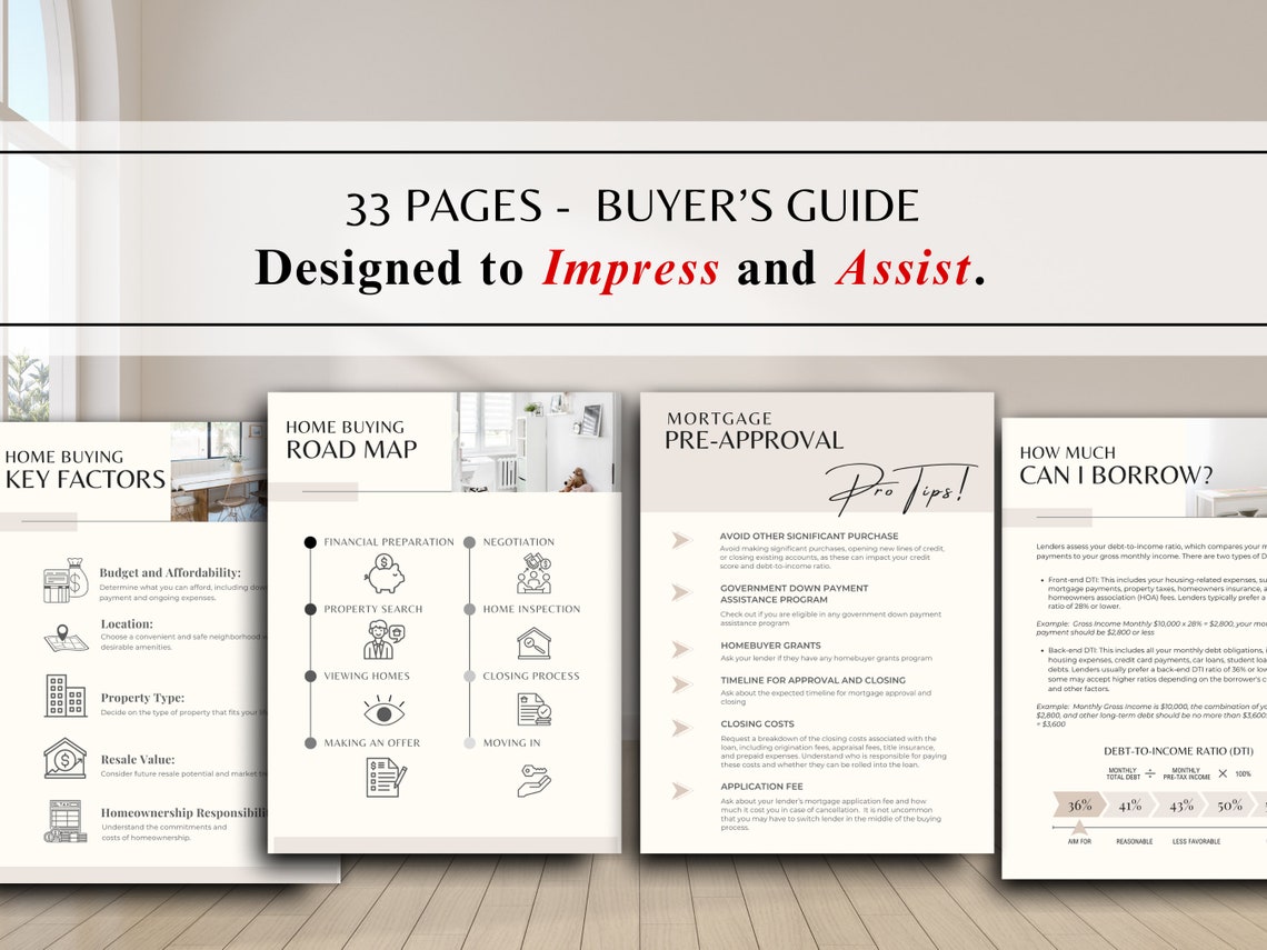 Real Estate Client Welcome Packet Home Buyer and Seller Guide, Realtor ...