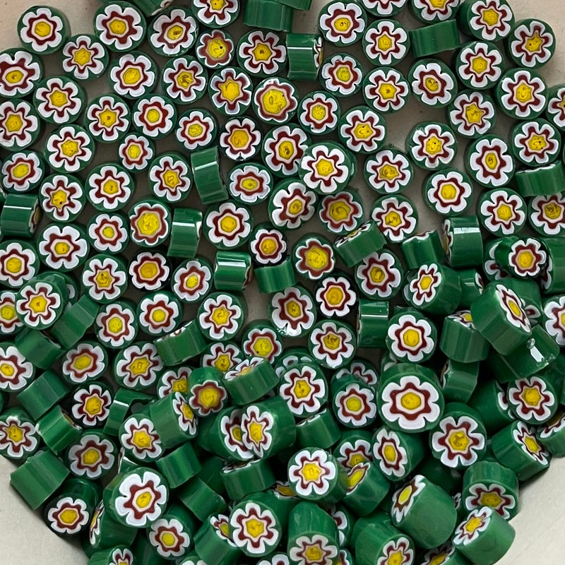 Murano Glass Tile Beads - Etsy UK