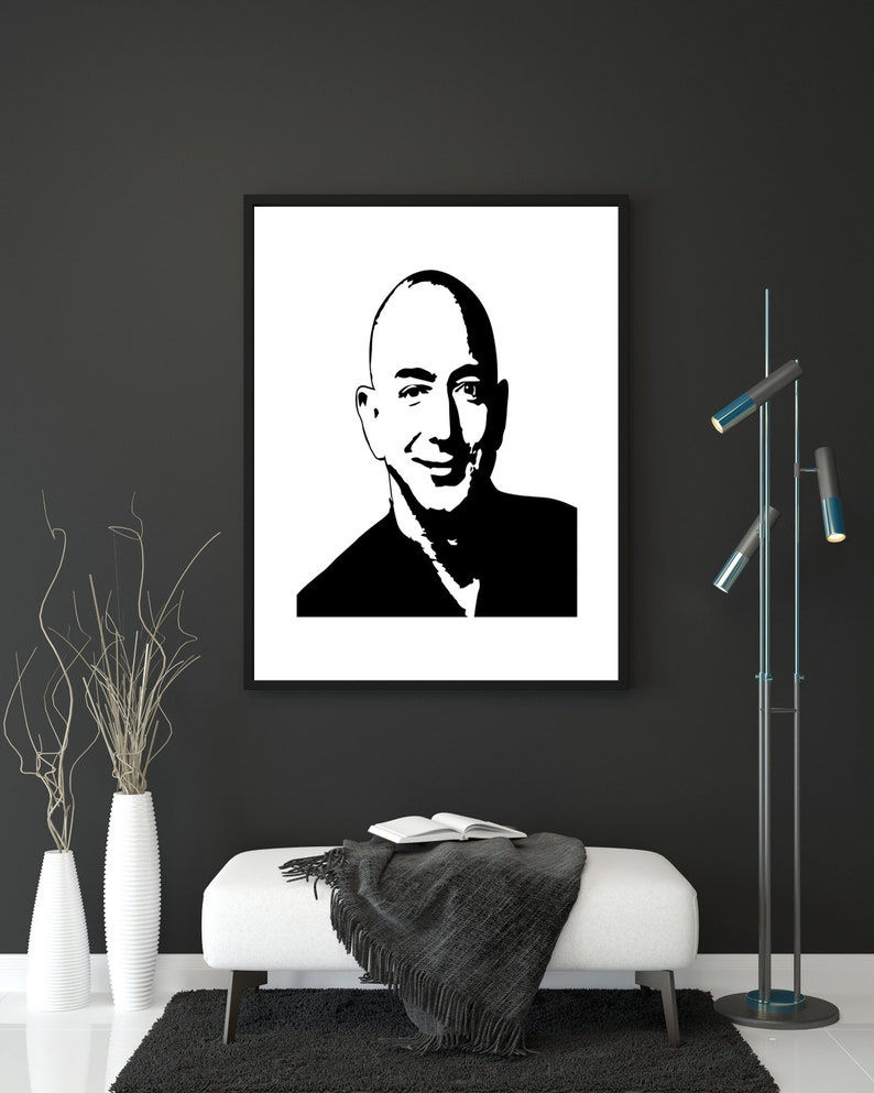 Jeff Bezos Clipart Vector Graphics Digital Download Cut Ready Files CNC ...
