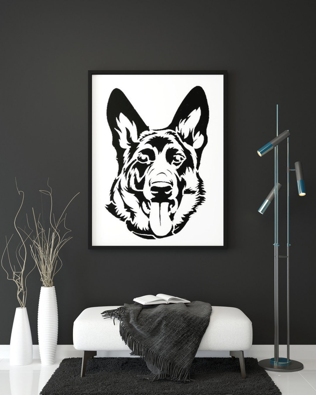 Alsatian Clipart Vector Graphics Digital Download Cut Ready Files CNC ...