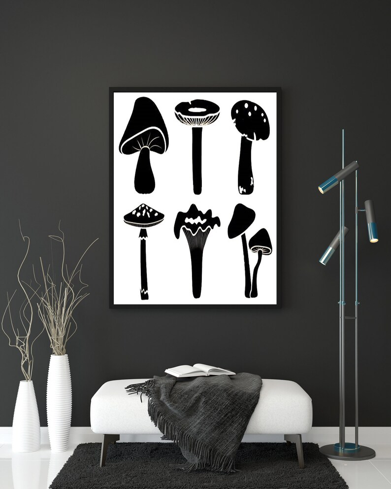 Fungi Clipart Vector Graphics Digital Download Cut Ready Files CNC ...