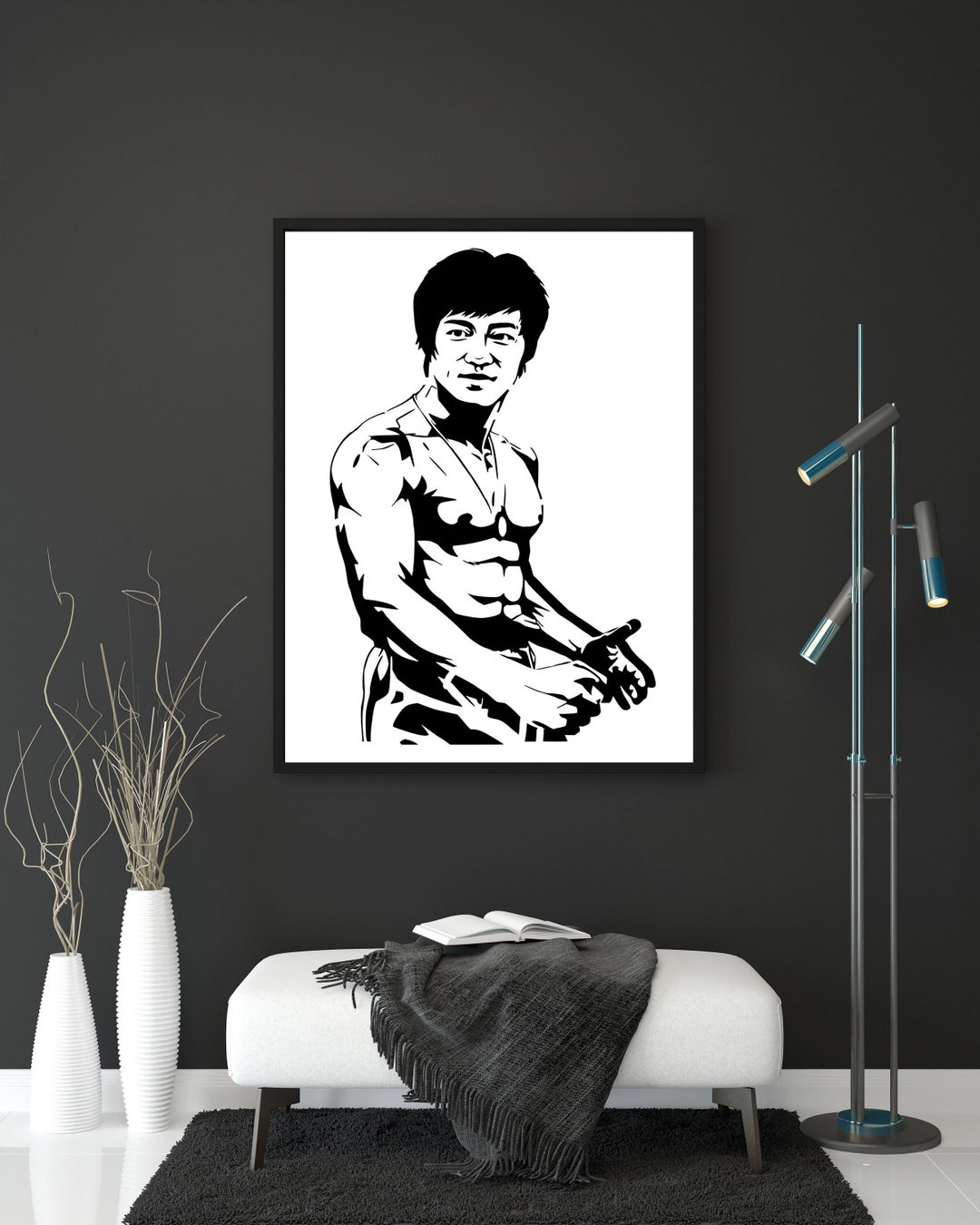 Bruce Lee 3 Clipart Vector Graphics Digital Download Cut Ready Files ...