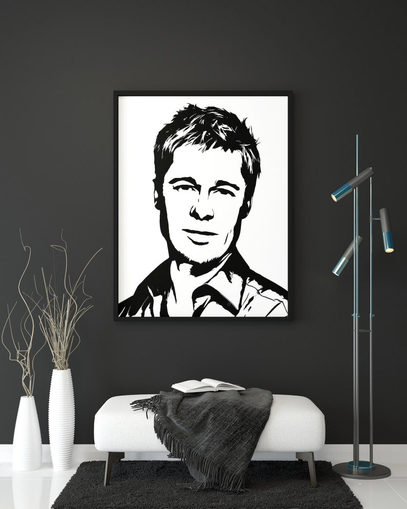 Brad Pitt Clipart Vector Graphics Digital Download Cut Ready Files CNC ...