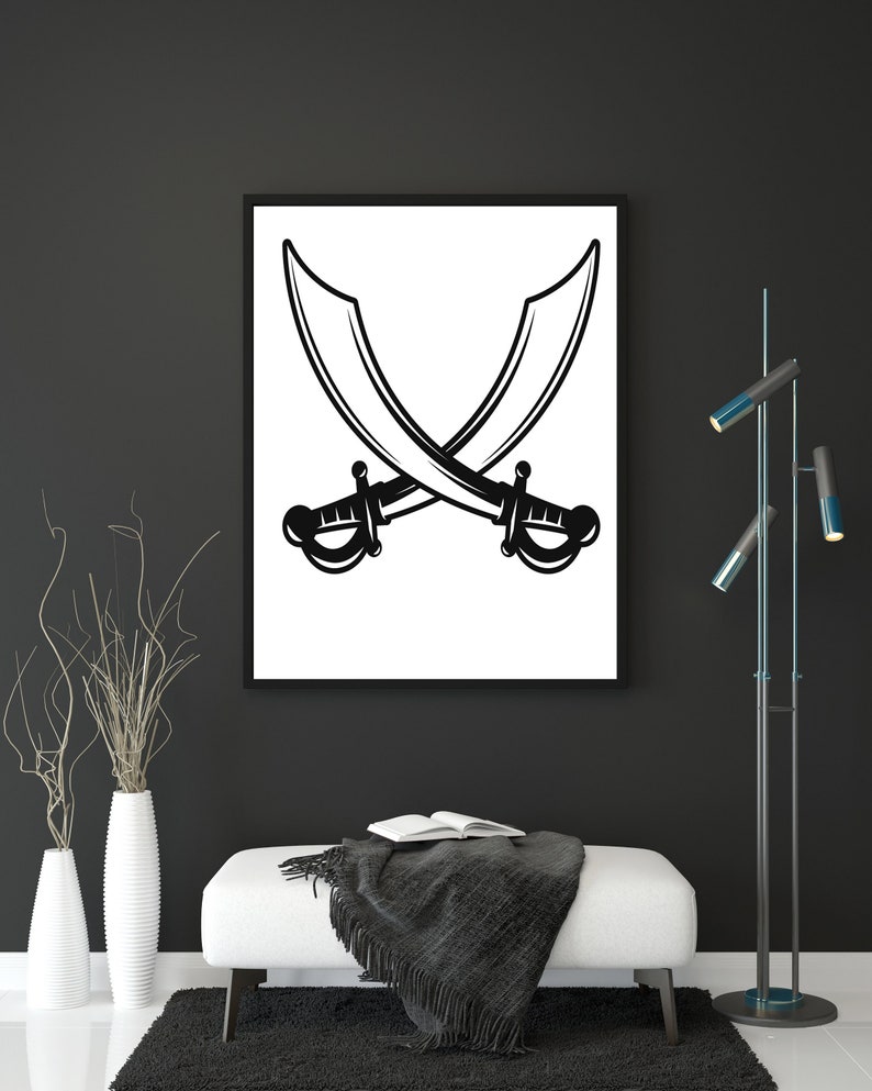 Cutlass Clipart Vector Graphics Digital Download Cut Ready Files CNC ...