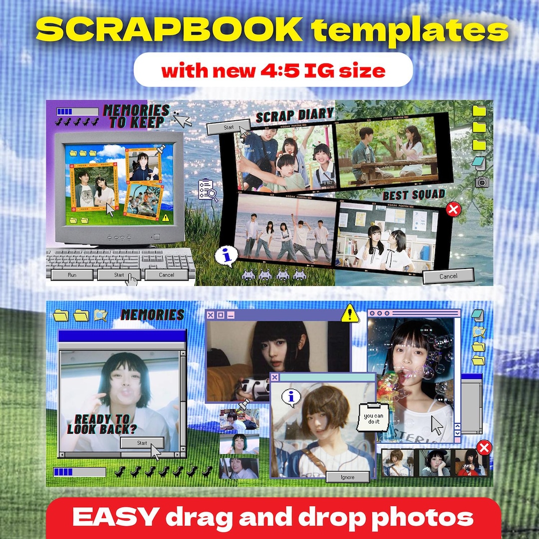 IG Scrapbook | Template | CANVA Template | Seamless Post | Digital ...