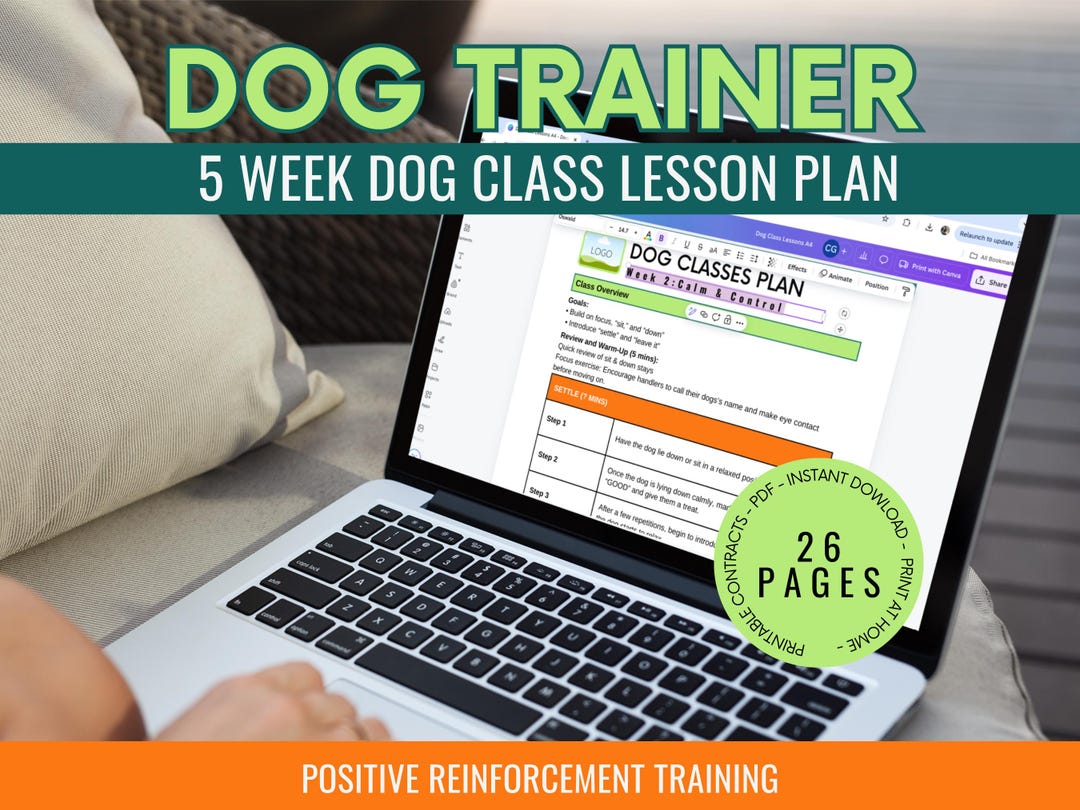 5-week Dog Training Group Class Lesson Plan | Printable Course Outline ...