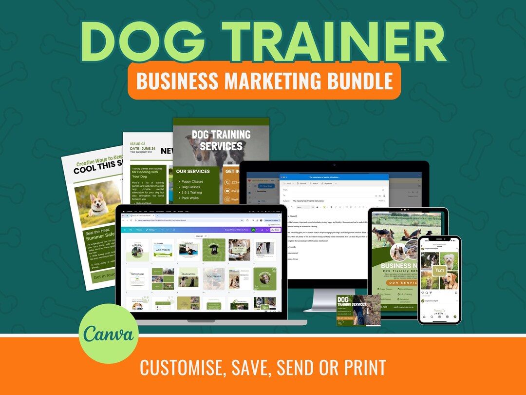 Dog Trainer Marketing Templates | Dog Training Instagram Grid Posts ...