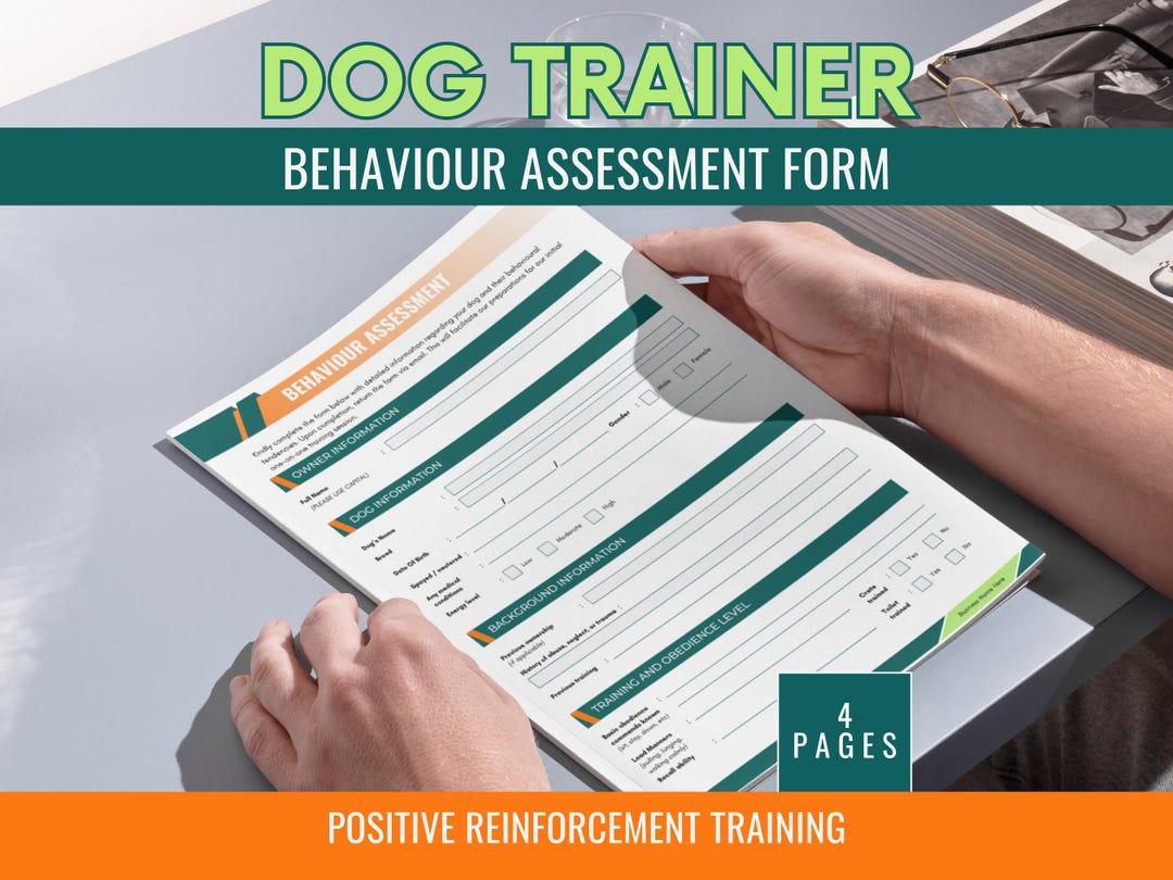 Dog Training Client Behavior Assessment Form (canva PDF Template) - Etsy
