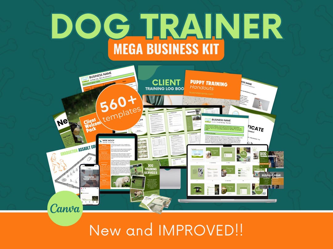 Dog Trainer Mega Business Kit: Dog Training Lesson Plans Puppy Handouts ...
