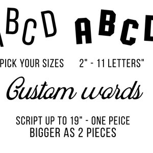 Script Words - Black Cardstock Farmhouse Sign Custom Signage - Etsy