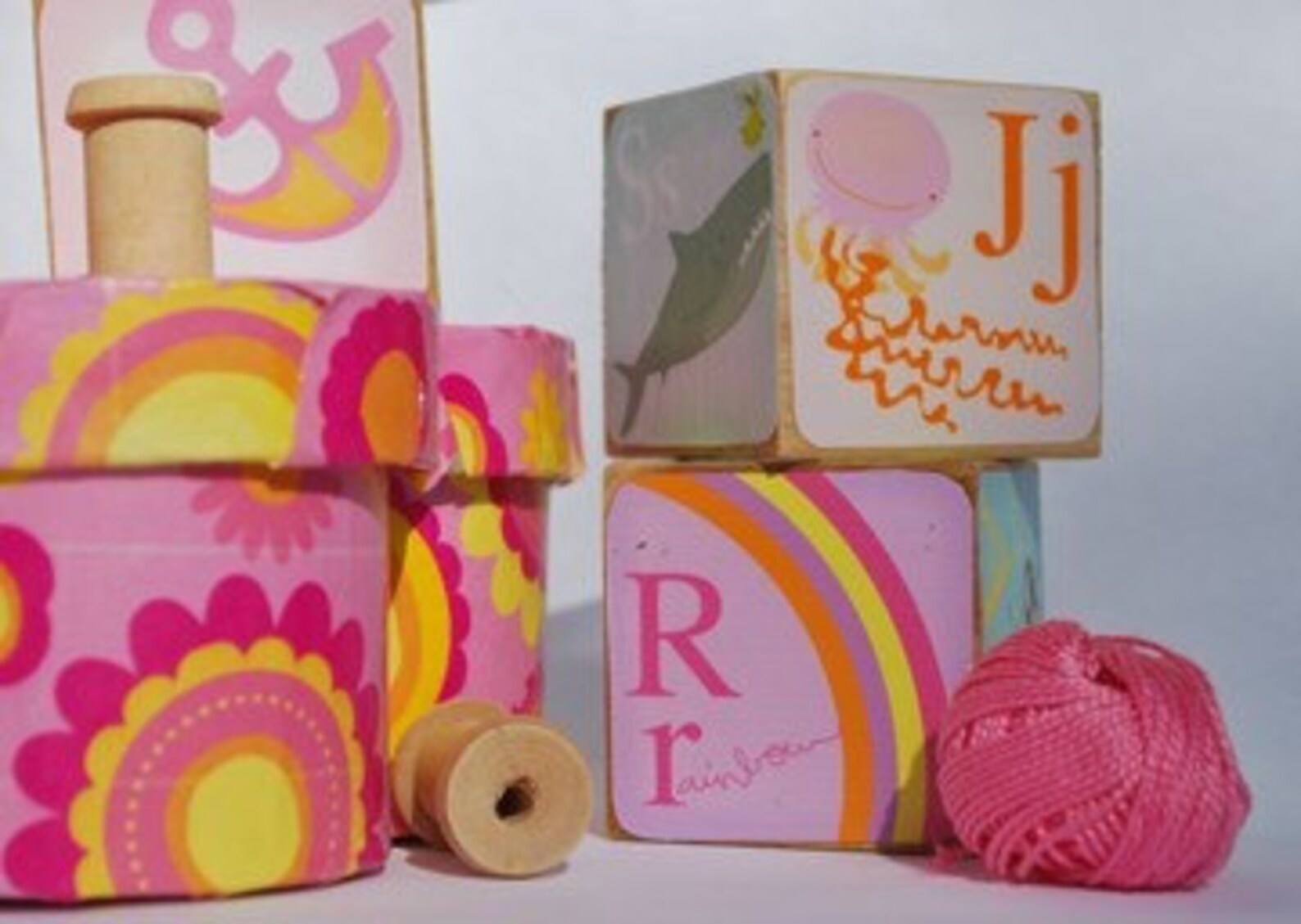 Baby Blocks 2 Inch Illustrated Letter With Animal or Object - Etsy