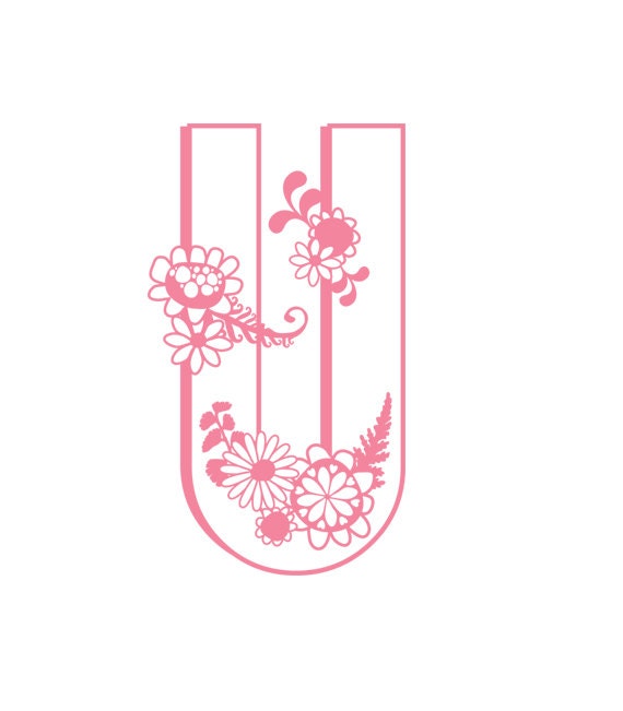 Letter U Cutting File Svg Pdf Png Cricut Silhouette Cutting - Etsy