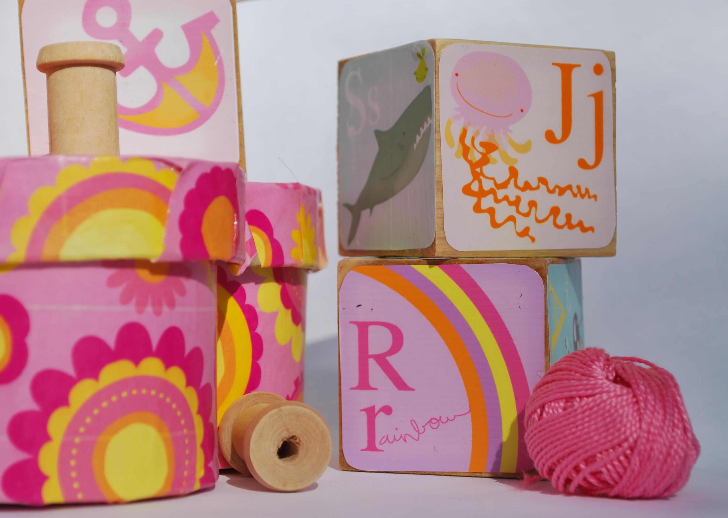 Baby Blocks 2 Inch Illustrated Letter With Animal or Object - Etsy
