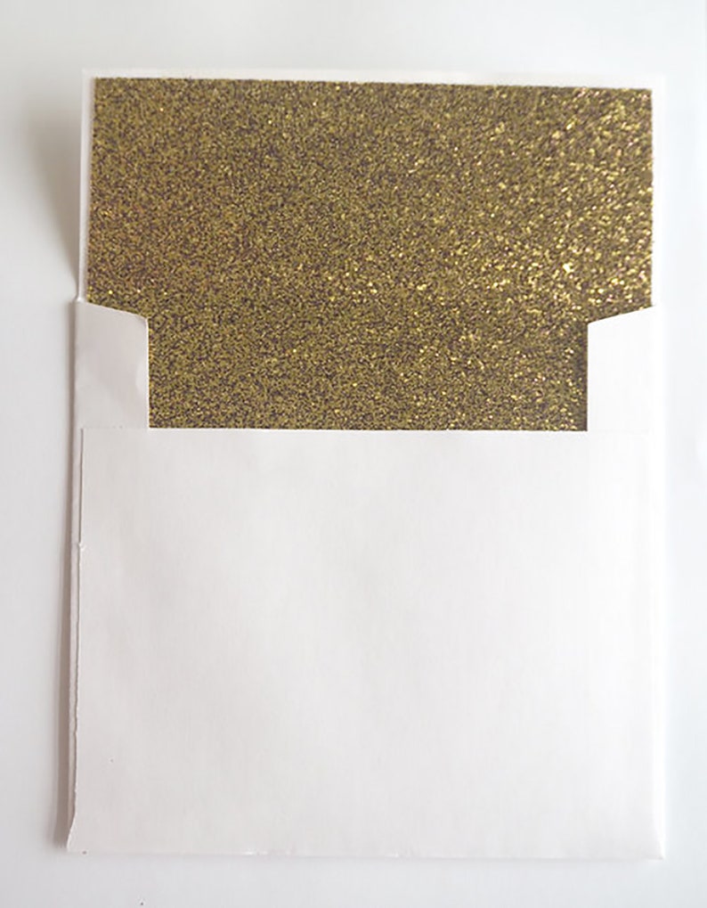 Glitter or Foil Envelope Insert Liner fits 5.5 Square - Etsy