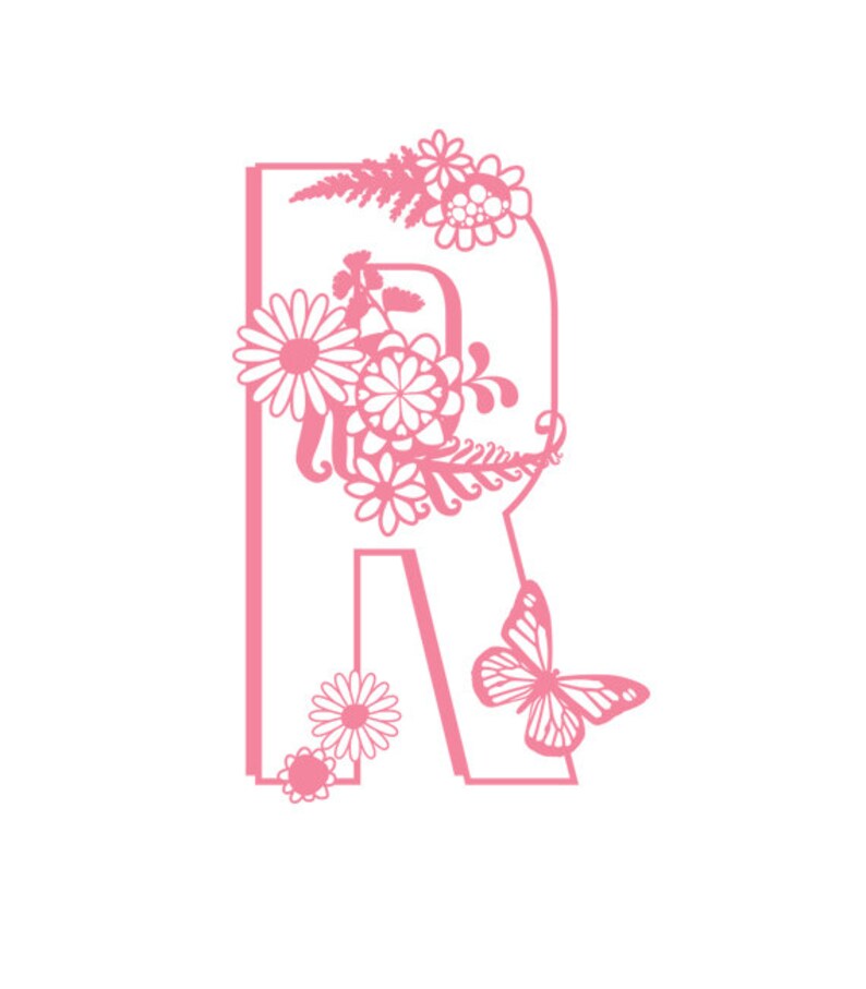 Letter R Cutting File Svg Pdf Png Cricut Silhouette Cutting Machines ...