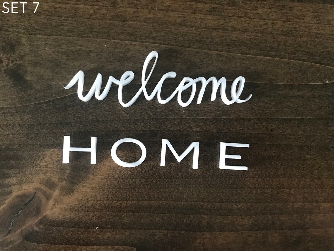 Welcome Home Magnetic Acrylic or Wood Set | Etsy