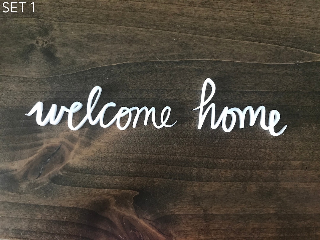 Welcome Home Magnetic Acrylic or Wood Set - Etsy