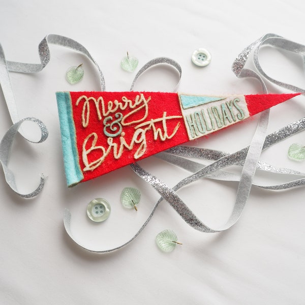 Merry and Bright Banner - Etsy