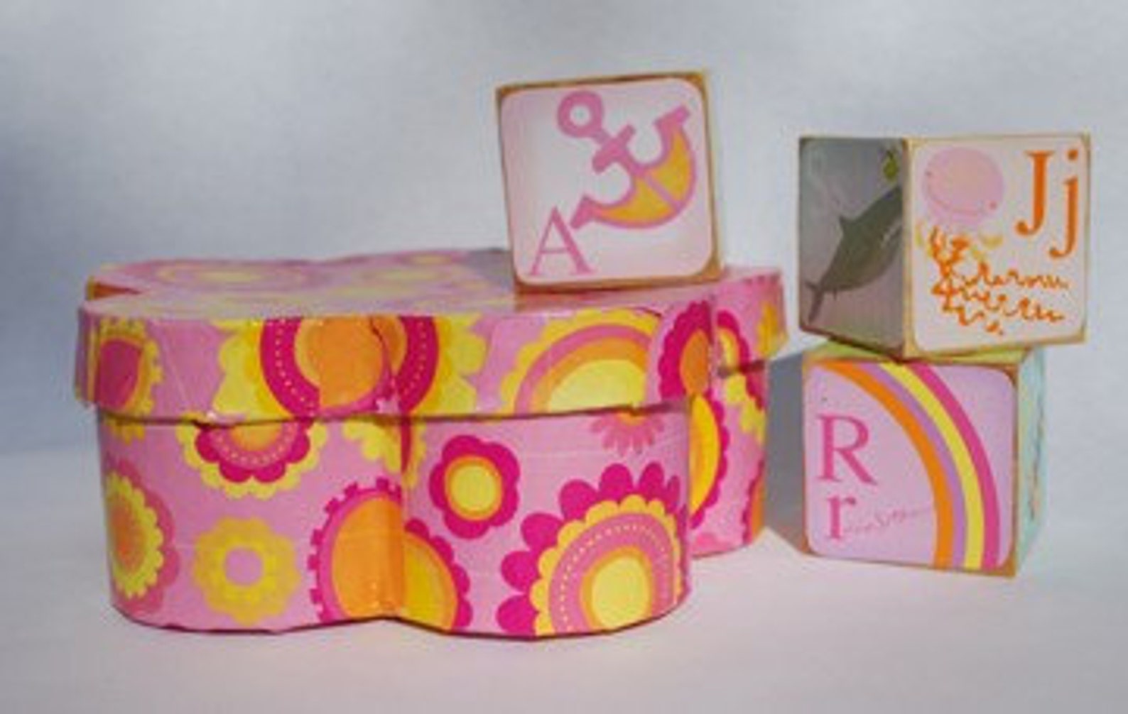 Baby Blocks 2 Inch Illustrated Letter With Animal or Object | Etsy