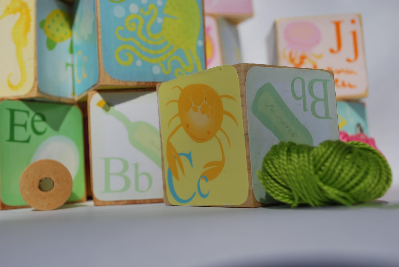 Baby Blocks 2 Inch Illustrated Letter With Animal or Object - Etsy