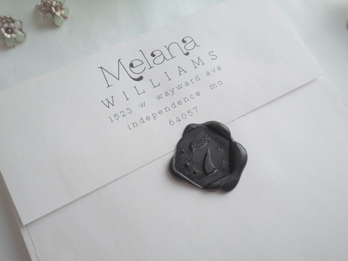 Addressed 5.5 White Square Envelope front & Back | Etsy