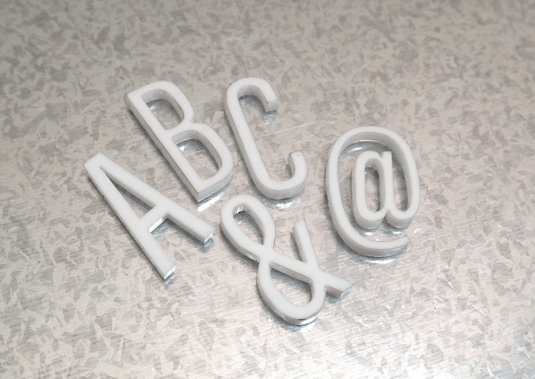 Large Magnetic Letter Number 2" White Opaque Acrylic - Etsy