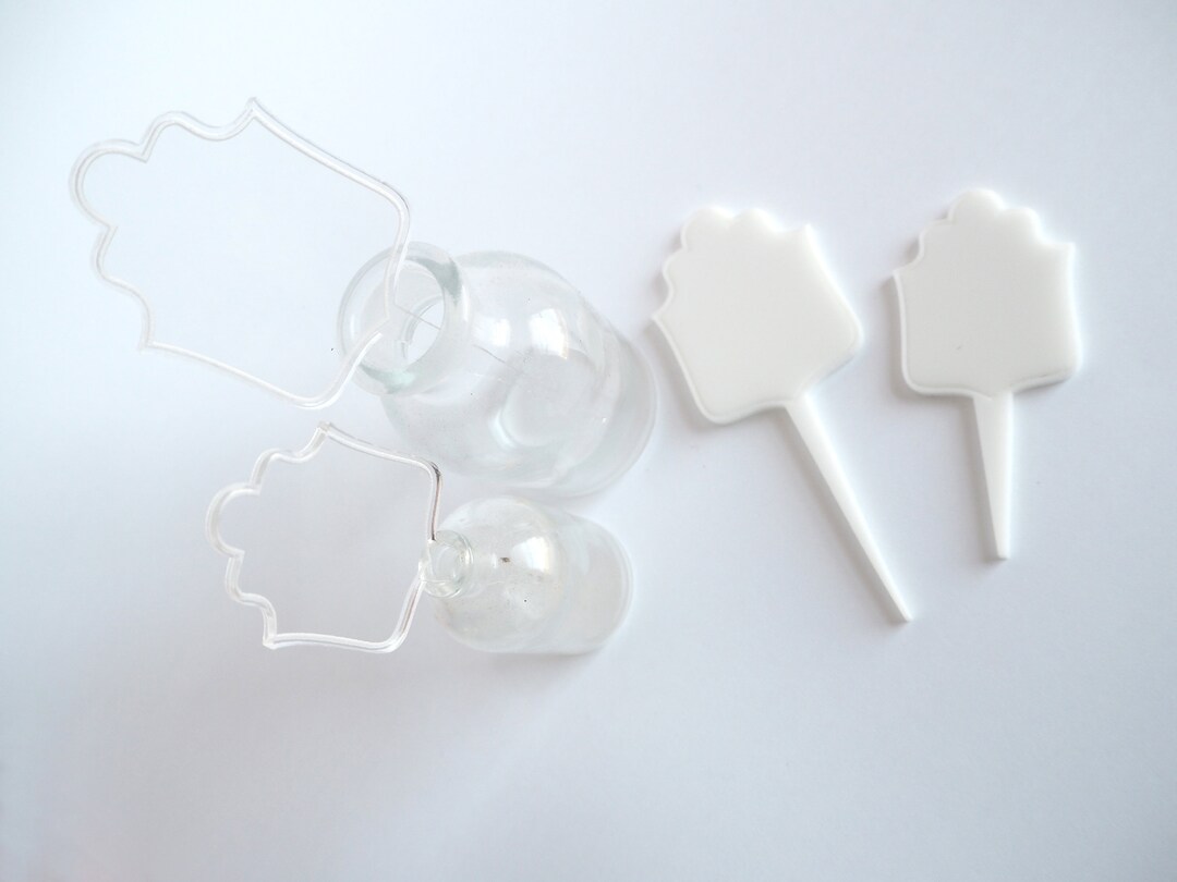 Acrylic Cake Food Topper Stick Stand Message Label Marker Sign - Etsy