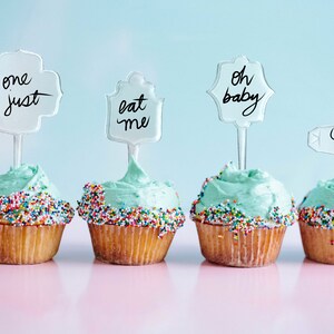 Acrylic Cake Food Topper Stick Stand Message Label Marker Sign - Etsy