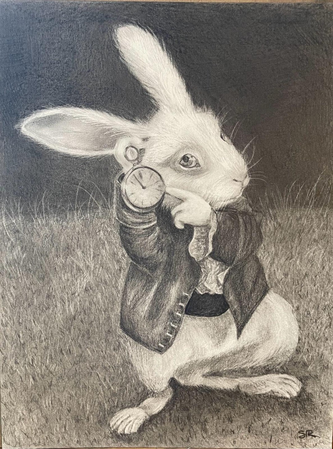 Beautiful Original Graphite Drawing of a Rabbit - Etsy