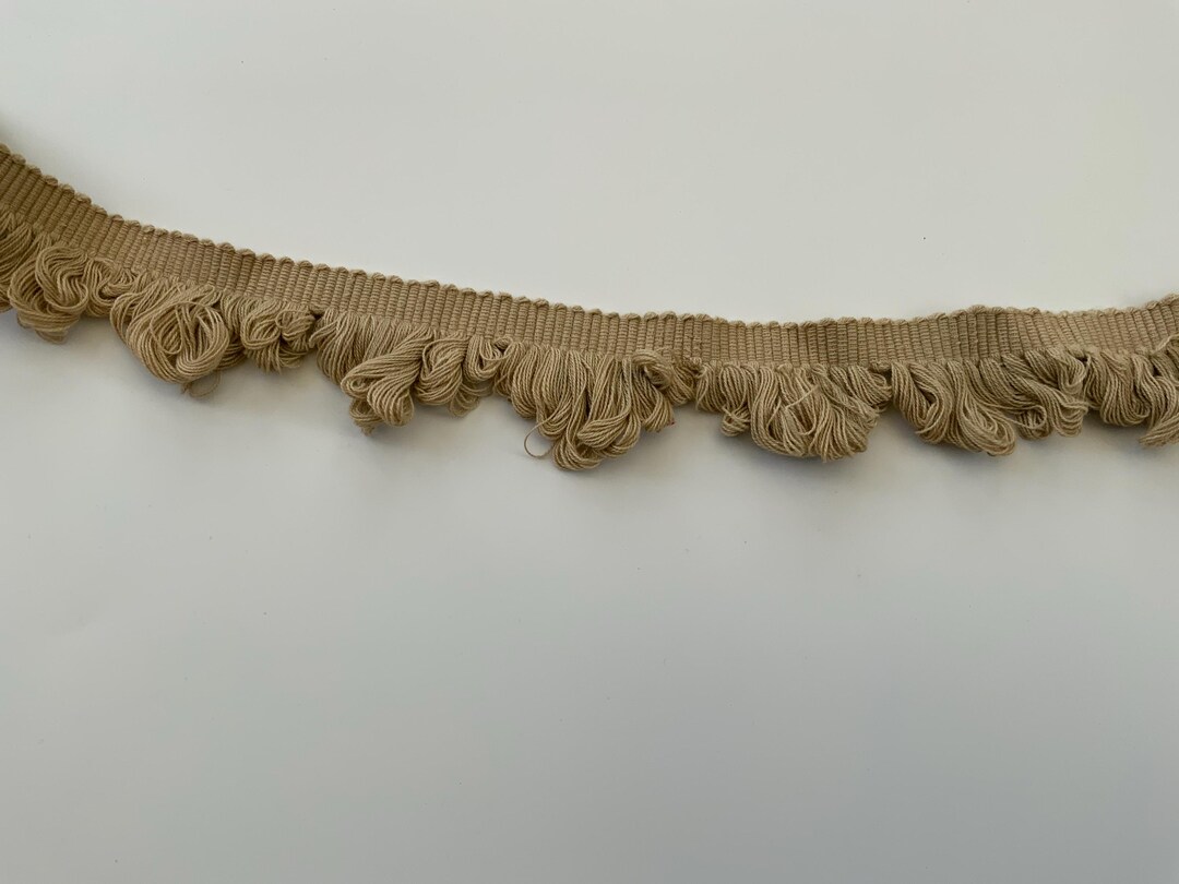 Fan Trim Fringe, Jute Colourway, 100% Cotton, Superb Quality, per Meter ...