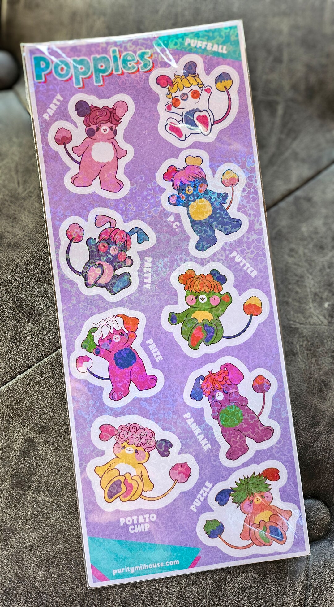 Popples Glitter Sticker Sheet - Etsy
