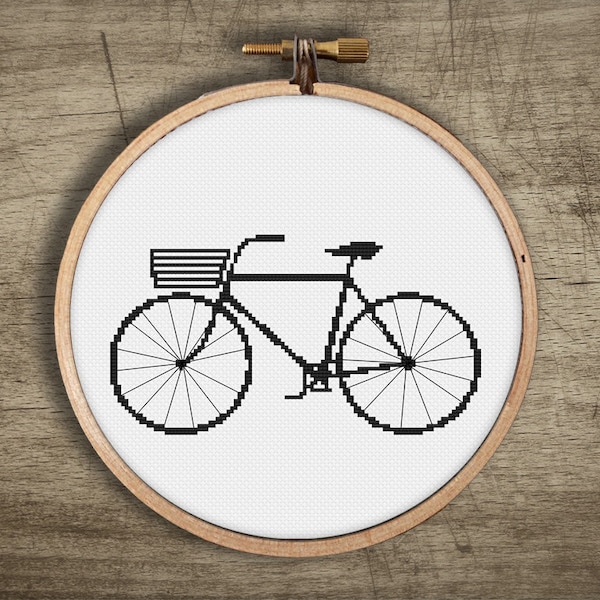 Bicycle Cross Stitch - Etsy
