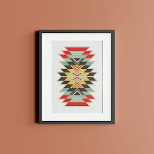 Southwest Native Cross Stitch Pattern : Modern American Indian, Retro ...
